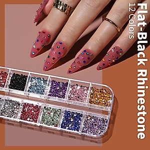 FANDAMEI Nail Art Brushes Set, Nail Art Kit, Nail Design Kit, Nail Art Dotting Pens, Nail Stickers, Butterfly Nail Art Sequins, Nail Foils, Nail Art Flakes Iridescent, Rhinestones For Nails