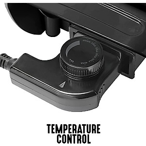 12-inch Ceramic Electric Skillet Nonstick - with Glass Lid, Adjustable Temperature Control (5QT.)