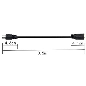 PNGKNYOCN MIDI Extension Cable DIN 6 Pin Male to Female Audio Adapter Jack Plug Cable for Digital Audio Devices(0.5m)