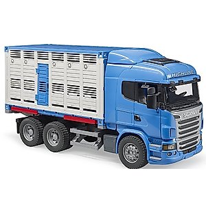 Scania R-Series Cattle Transport Truck w 1 Cattle