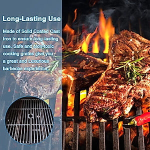 Adviace Grill Replacement Parts for Charbroil Gas2Coal 463370519, 463370516, 463340516, 463336818, 463341918, 463370518, 16 15/16'' Cooking Grates, Grill Burner, Heat Shield Plates and Crossover Tubes