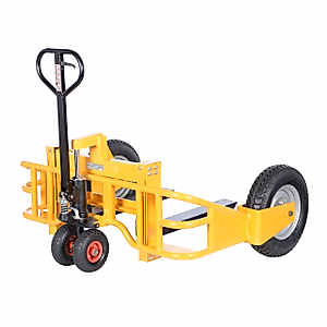 Vestil ALL-T-HD Heavy Duty All Terrain Pallet Truck, 2500 lbs Capacity, 32" Length x 12" - 26-3/4" Width Fork