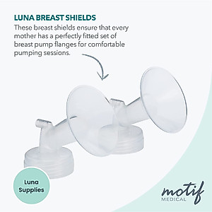 Motif Medical, Luna Breast Shields Flanges, Replacement Parts for Luna Breast Pump (16mm)
