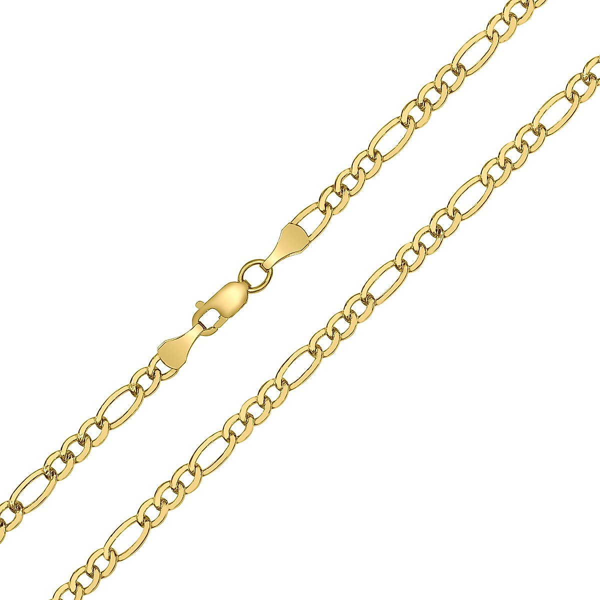 14K Yellow Gold Filled 3.5mm Figaro Chain with Lobster Clasp - 20 Inch