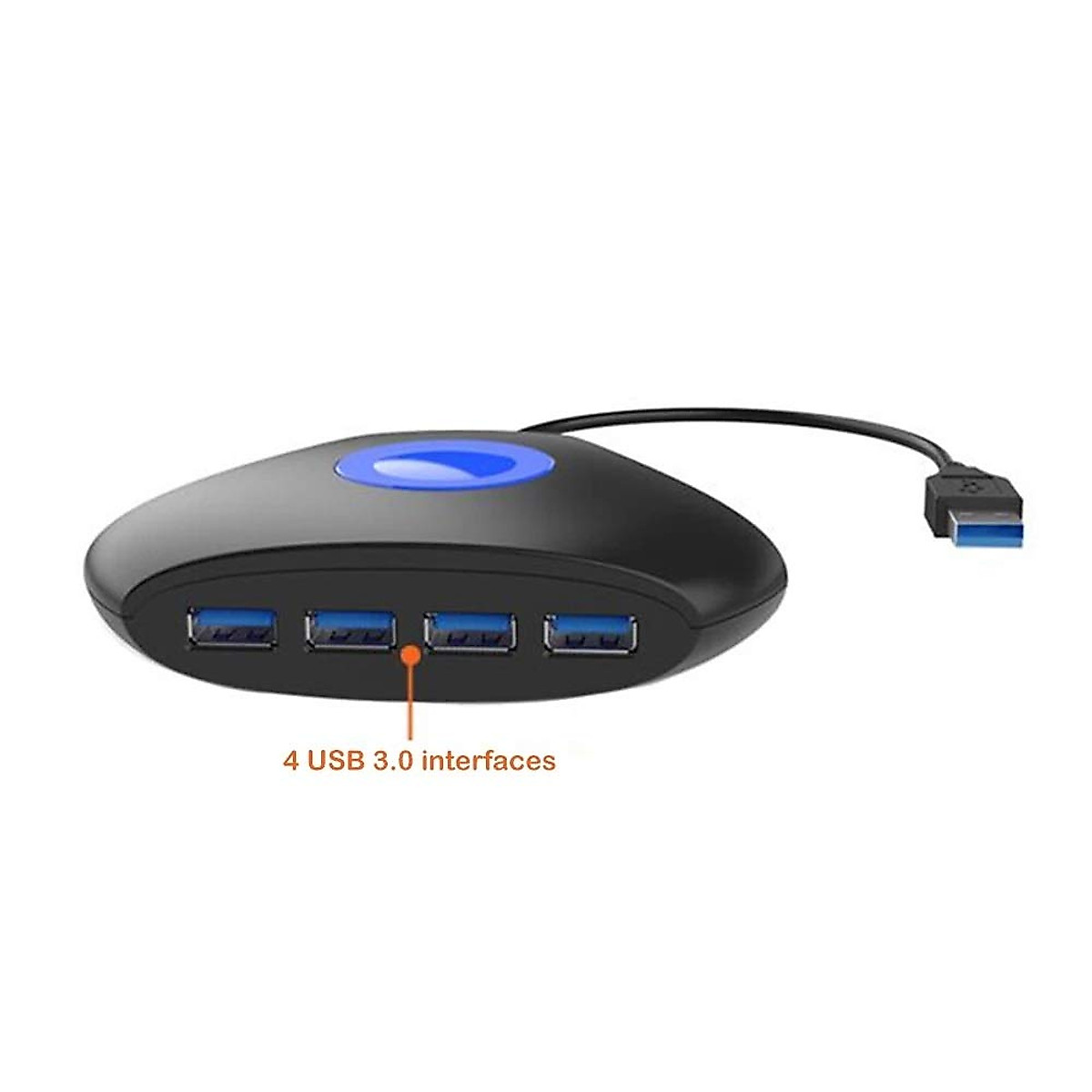 GPPZM Portable 4 Port USB 3.0 HUB High Speed 5Gbps Multi USB Splitter Expander Adapter for PC Computer Accessories