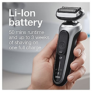 Braun Electric Razor for Men, Series 7 360 Flex Head Foil Shaver with Precision Beard Trimmer, Rechargeable, Wet & Dry and Travel Case, Black, 5 Piece Set