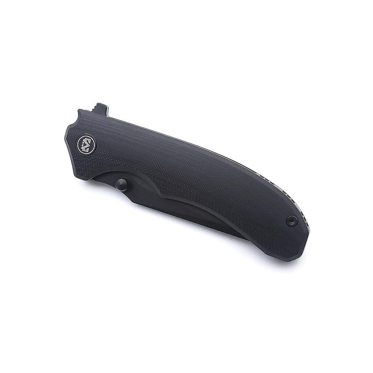 Miguron Knives M Centurion Flipper Folding Knife 3.5" Black PVD 14C28N Blade Black G10 Handle Pocket Knife MGR-812BK