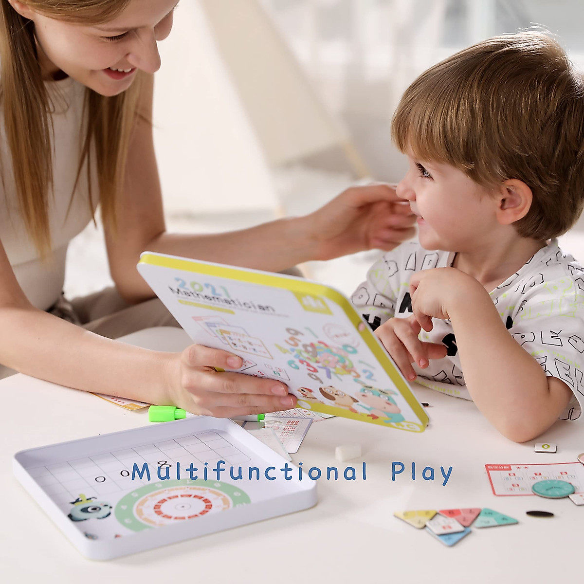 TOGELIN Preschool Learning Activities, Sight Words Flash Cards Kindergarten, Educational PreK Workbook Toys for 2 3 4 5 6 Years Old, Learning Toys with Magnetic Letter&Number Puzzles-3 Pack