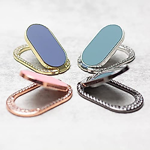 [2 Packs] Diamond-Encrusted Baked Enamel Glitter Bling Bling Phone Ring Holder, Sparkle Phone Ring Grip Artificial Diamond Stand,Rhinestone Cell Finger Ring for Phones,Pad