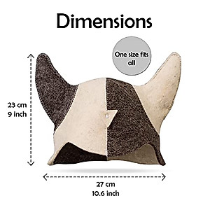 Wool Viking Sauna Hat Sauna Hat Finnish - Ukraine Sauna Hat Wool - Russian Banya Hat for Men - Sauna Hat for Men Sauna Hats Russian White and Gray