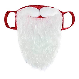 Encased (2 Pack) Face Mask Funny Bearded Holiday Santa Costume for Adults for Christmas 2021 (One size fits all)
