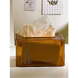 1pc Letter Graphic Tissue Storage Box (Color : Rust Brown, Size : One-Size)