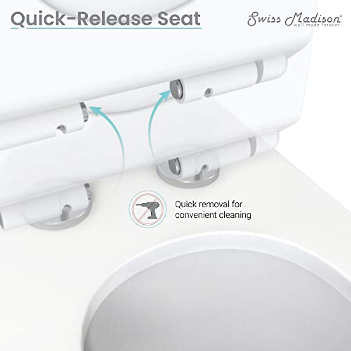 Swiss Madison Well Made Forever SM-1T259, Arles One-Piece Elongated Toilet Vortex Dual-Flush 0.8/1.18 gpf
