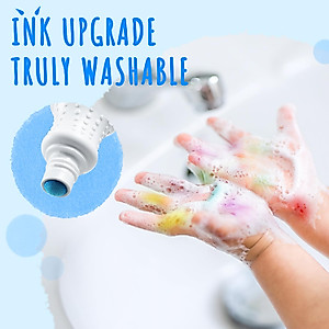 Ohuhu Washable Dot Markers for Toddler 12 Colors Bingo Daubers 40 ml (1.41 oz) with 30 Pages Kids Activity Book for Kids Children (3 Ages +) Preschool Non-Toxic Water-Based Dot Art Markers