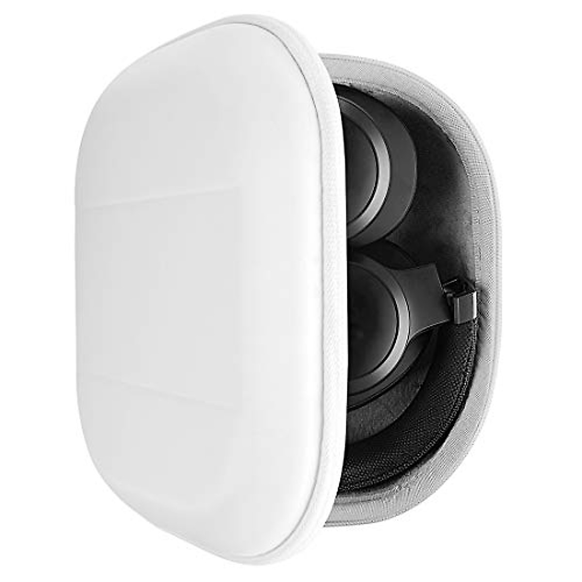 Geekria Shield Headphones Case Compatible with JBL Tour ONE, Tune 750, Live 650 BTNC, Live 500BT, E65BTNC Case, Replacement Hard Shell Travel Carrying Bag with Cable Storage (White)