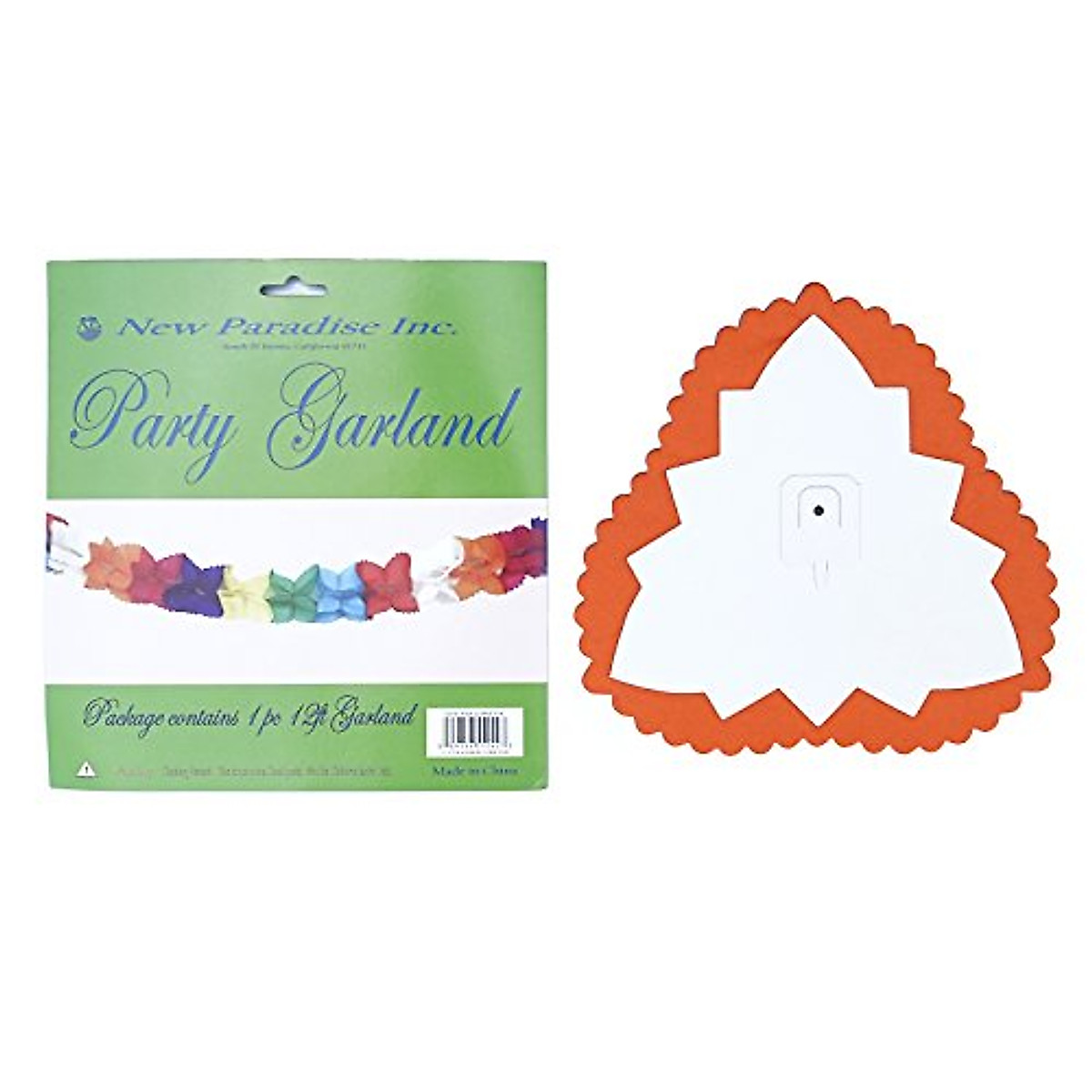 Rainbow Paper Garland - 12 Ft Long by New Paradise