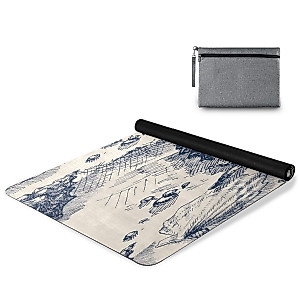 Nander Yoga Mat Non-slip Soft Breathe Elastic Stable Exercise Fitness Gym 1MM Thick Natural Rubber for Yoga Mats,Sand Sea Shells