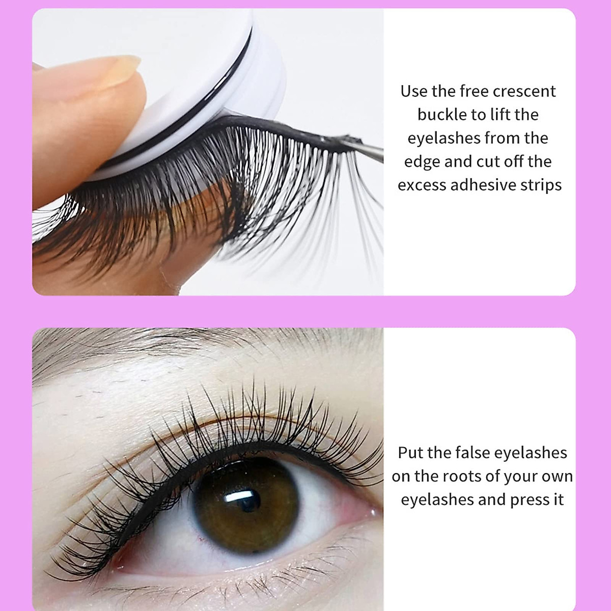 Bellefin Self Adhesive False Eyelashes Natural Look Fake Eyelashes No Glue Self Adhesive Eye Lashes Pack for Women Girls DIY Eye Lash Extensions #08