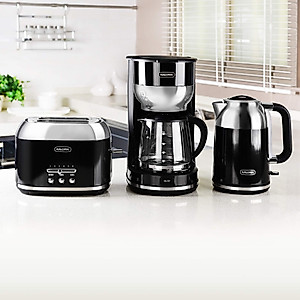 Kalorik Mid-Century 10 Cup Retro Coffee Maker, Black