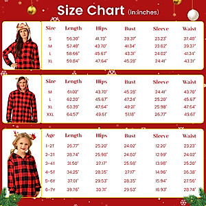 Weixinbuy Christmas Pajamas for Family 2024 Matching Sets Xmas Long Sleeve Onesie Pj Festival Party Sleepwear Jammies - Red, Women/M