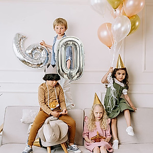 XLOOD Number 18 Balloons 32 inch Digital Balloon Alphabet 18 Birthday Balloons Digit 18 Helium Balloons Big Balloons for Birthday Party Supplies Wedding Bachelorette Bridal Shower, Silver Number 18th