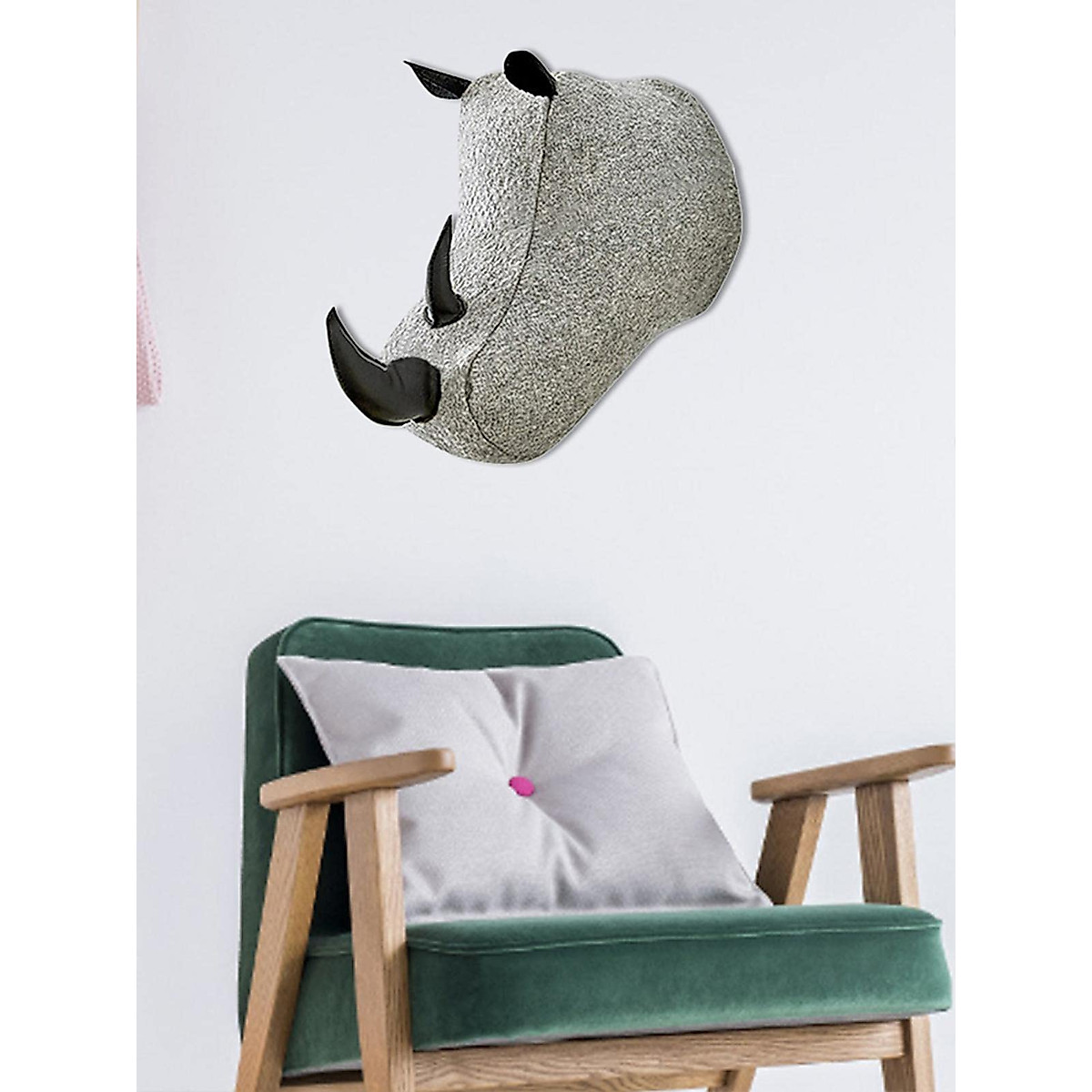 soarflight Animal Heads Wall Hanging Decor for Kids Room Elephant Deer Cow Dog 3D Head Wall Mount Decor Child Room Kindergarten Wall Hanging Mounted for Children Room Nursery Room Decoration Cool