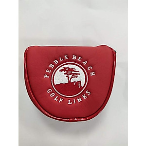 DBYAN Pebble Beach Golf Links Magnetic Mallet Putter Head Covers for Scotty Cameron, Taylormade, Titleist, Ping and Mizuno Putters,Red