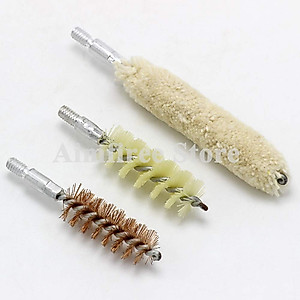 Aimfiree 3Pcs/Lot .45cal Nylon Cotton Mop Phosphor Bronze Bore Brush Gun Cleaning Brush for Rifle Pistol Thread 8-32