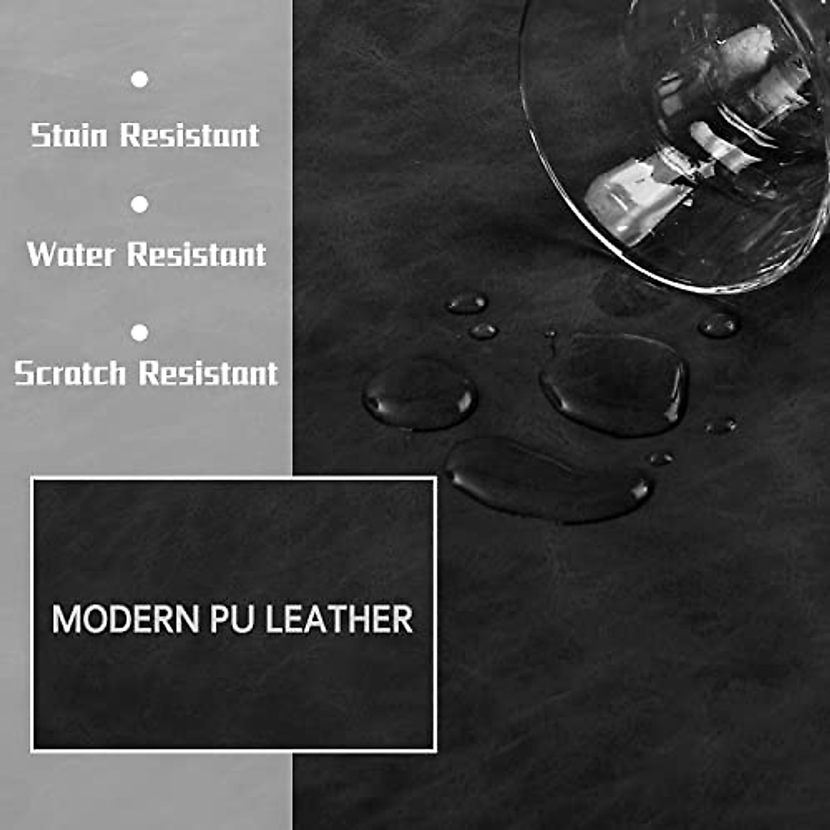 Homall Bar Stools, Counter Height 24" Barstools Set of 2 for Kitchen Island, Bar Chairs PU Leather Backless Modern Square Stool with Thick Cushion and Metal Steel Frame (Black)