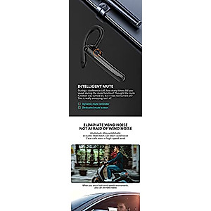 2022 Newest Bluetooth Headset with Microphone Best Blue Tooth Earbuds with Mic for Cell Phones - Noise Canceling