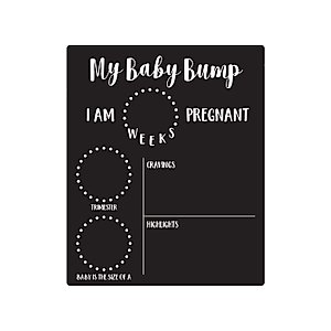 Canopy Street My Baby Bump Pregnancy Timeline / 10"x 12" Chalkboard Style Sign/Monthly Milestone Blackboard Photo Prop