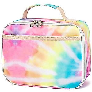 Kids Lunch Box Boys Girls Insulated Lunch Cooler Bag Reusable Lunch Tote Kit for School Travel (094 Tie Dye)