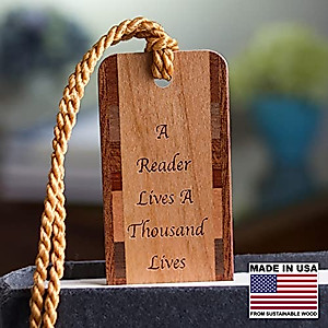George R.R. Martin Reading Quote Engraved Wooden Bookmark - Also Available with Personalization - Made in USA