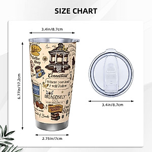 Stainless Steel Insulated Coffee Cup with Lid and Straw, 20 oz Gifts for Mom Girl Daughter Sister Friend Double Walled Stainless Steel Tumbler (silvery-D)