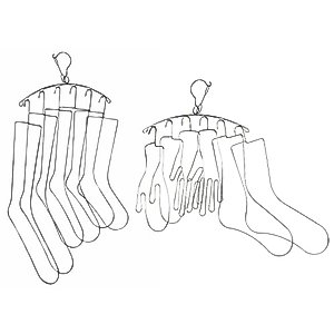 SILLY MONKEY Sock Blockers Mitten Blockers Glove Blockers Combo Set with Laundry Drying Hanger Rack Stainless Steel for Shaping, Drying, Displaying Knitted Socks, Mittens and Gloves