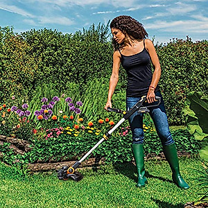 Worx WG163 GT 3.0 20V Cordless Grass Trimmer/Edger with Command Feed, 12in, 2 Batteries and Charger Included (Renewed)