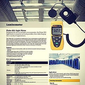 Fluke 941 Light Meter Illuminance Meter Tester