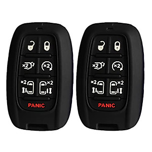 Smart Key Fob Case Cover for 2017-2022 Chrysler Pacifica 2020-2022 Voyager Keyless Remote Control Cover Part Numbers are Reference M3N-97395900 68217832AC 7812A-97395900 Black