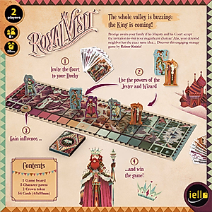 IELLO: Royal Visit, Strategy Board Game, Bring The King to Your Castle, Become a Legend in The Valley, Made for 2 Players, for Ages 8 and Up
