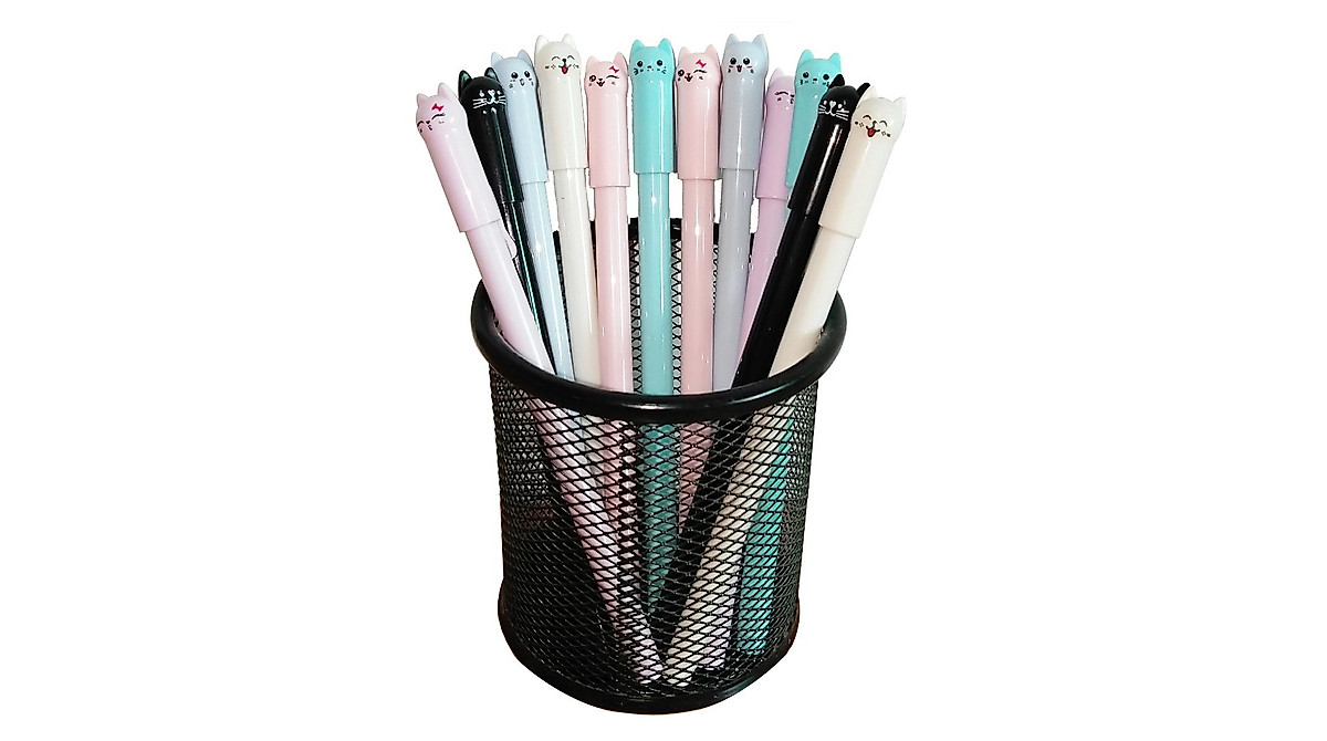 Sencoo Cute Cat Gel Pens - 12 Pack for School & Office