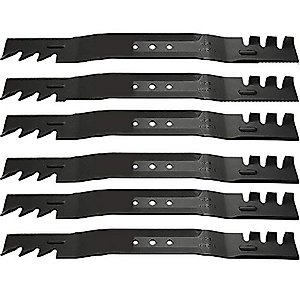 Stevens Lake Parts Set of 6 New Toothed Mulching Blade Fits Toro 20001, 20003, 20005, 20008, 20009, 20012, 20013 Models Interchangeable with 108-9764-03, 131-4547-03, 131-4547-03-A