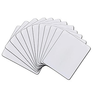 A-SUB Sublimation Mouse Pad Blank Rectangular Blanks 12 pcs for Sublimation Transfer Heat Press Printing Crafts 24x20x0.2cm White