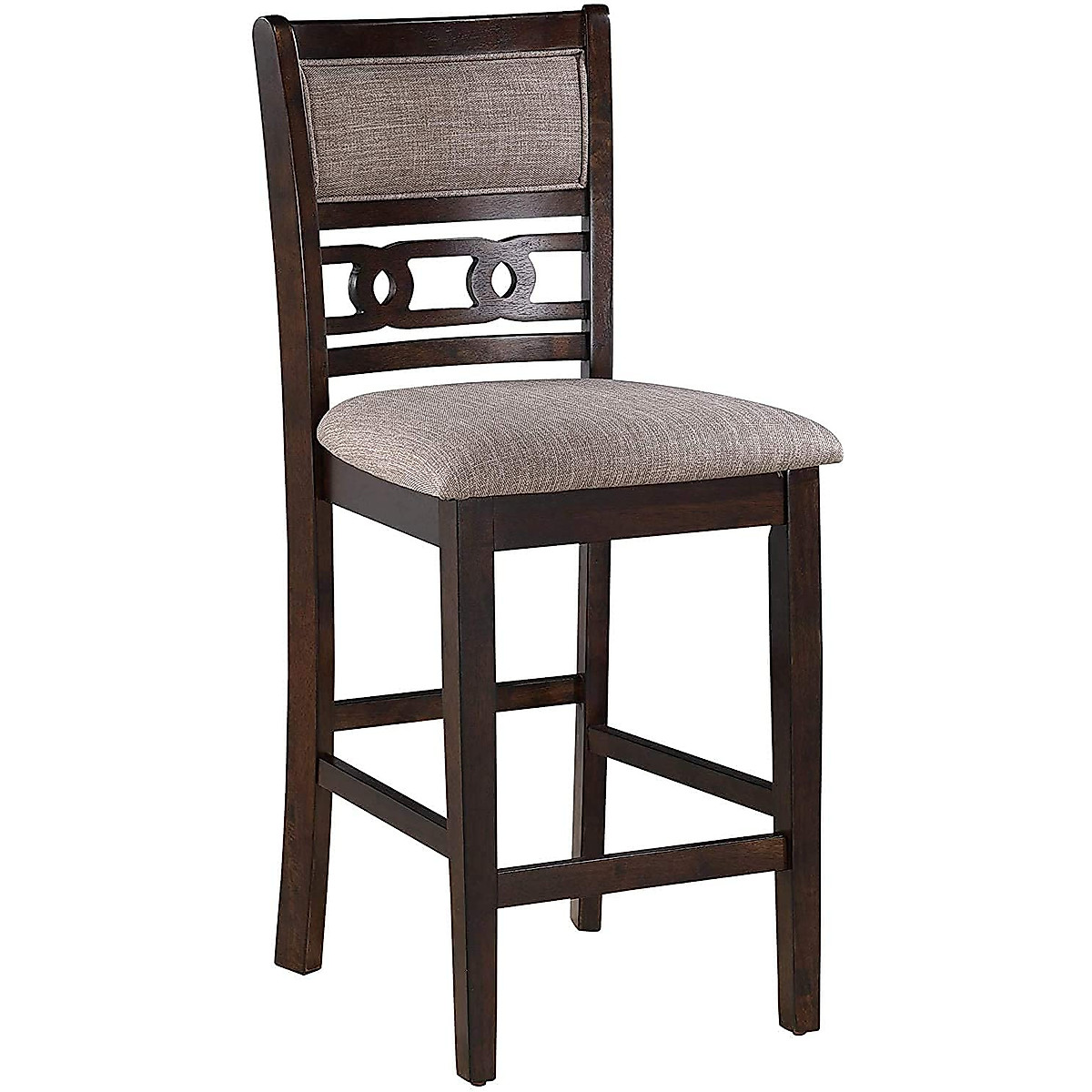 New Classic Furniture Gia 5-Piece Dining Table with Four Chairs, 42" Counter Set, Cherry