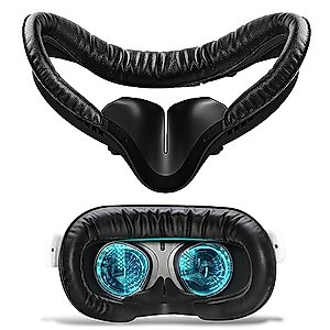 Compatible with Oculus Quest 2 Face Bracket Replacement,VR PU Leather Face Pad Protective for Meta Quest 2,Sweat-Proof Comfortable Face Cover Cushion VR Accessories