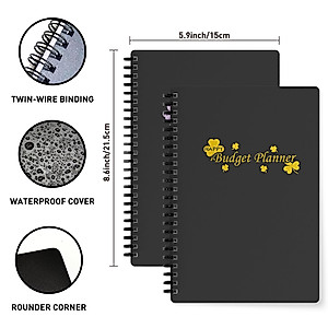 Budget Planner - Monthly Finance Organizer with Expense Tracker Notebook to Manage Your Money Effectively, Undated Finance Planner/Account Book, Start Anytime,A5(8.6x5.9 inchs),100gsm Paper (Golden)