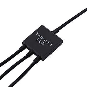 Jiali USB-C 4K Hub Converter Portable USB-C/Type-C Male to Dual USB Ports Female + Micro USB Female Mini Cable Hub Splitter Adapter