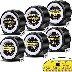 Tape Measure, Measuring Tape Retractable,Measurement Tape with Fractions,Self Lock Power Tape Measures Retractable 25FT (White, 25FT)