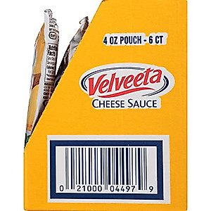 Velveeta Original Cheese Sauce Pouches (24 ct Pack, 4 Boxes of 6 Pouches)