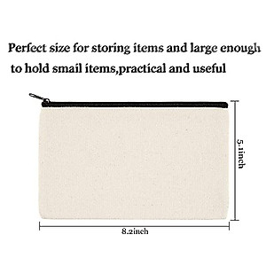 14Pieces 8 x 5 Inch Blank Craft DIY Canvas Bags with 20 Pieces 12x 10inch Heat Transfer Bundle Vinyl Canvas Makeup Bag Multipurpose Travel Toiletry Pouch Cosmetic Pen Bag (34Pieces)…
