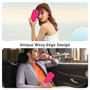GUAGUA Compatible with iPhone 12 Mini Case, Phone Case iPhone 12 Mini, Cute Curly Wave Shape Design Soft Hybrid TPU Bumper Drop Shockproof Protective Anti Slip Case for iPhone 12 Mini 5.4’’, Hot Pink